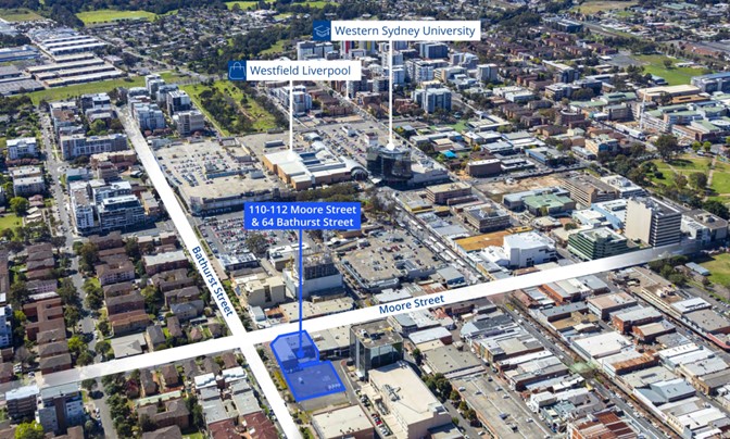 Land For sale — 110-112 Moore Street & 64 Bathurst Street LIVERPOOL NSW ...