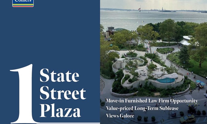 Office For Sublease — 1 State Street Plaza, New York, NY 10004, USA ...